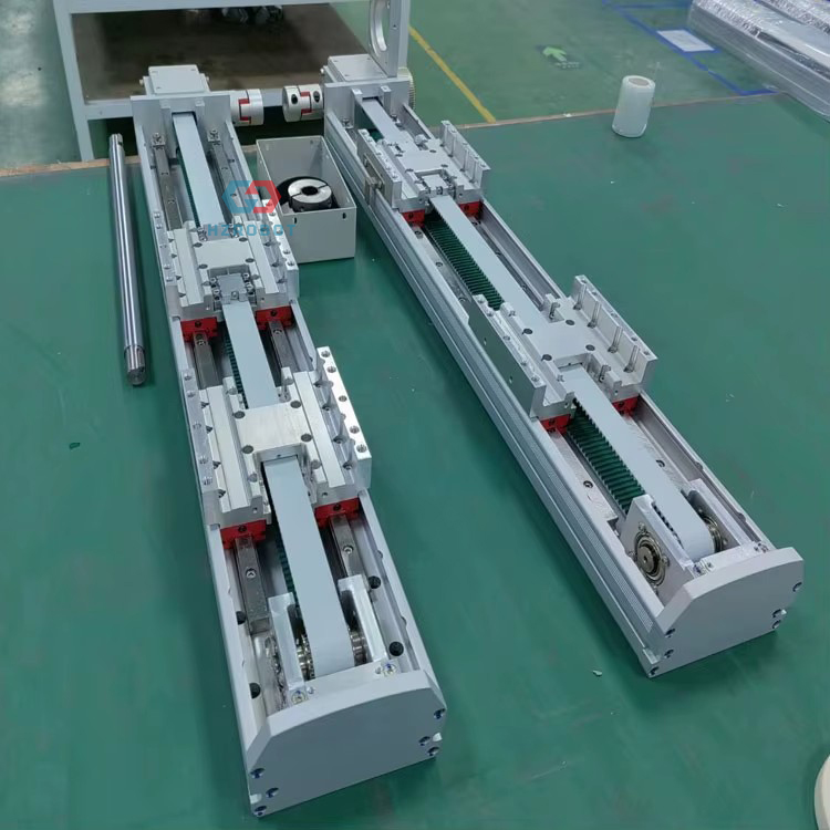 Double Sliders Belt Driven Linear Motion Actuator Guide Rails