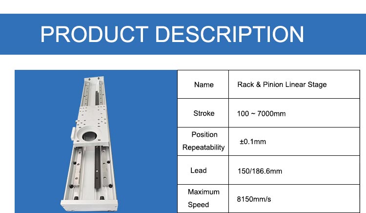 Heavy Duty Rack and Pinion Driven Linear Motion Stage, Linear Slide ...