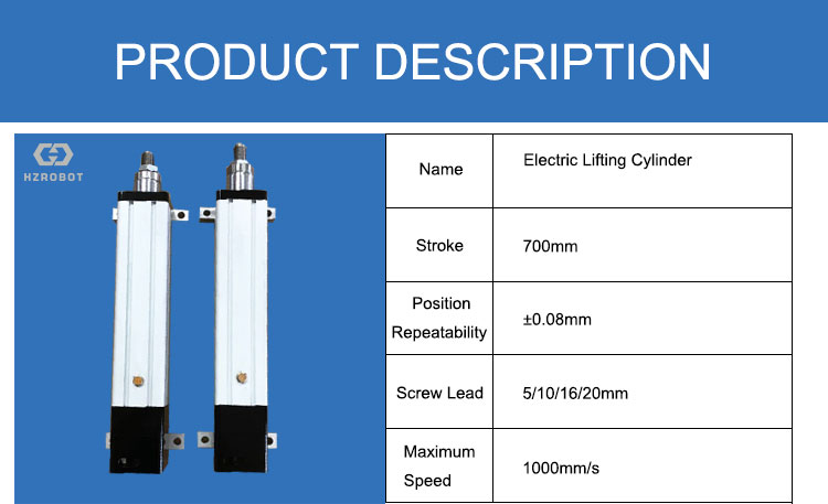 Stepper and Servo Ball Screw Driven Motor Electric Cylinder ...